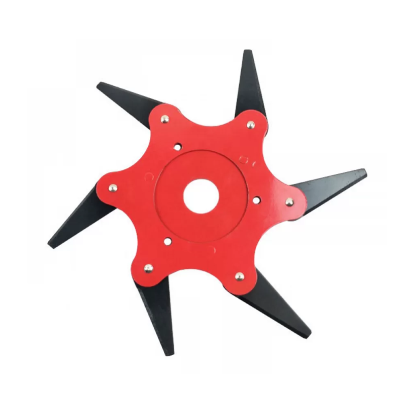 DISC CU 6 CUTITE PLIABILE PENTRU MOTOCOASA, 255X25.4 MM