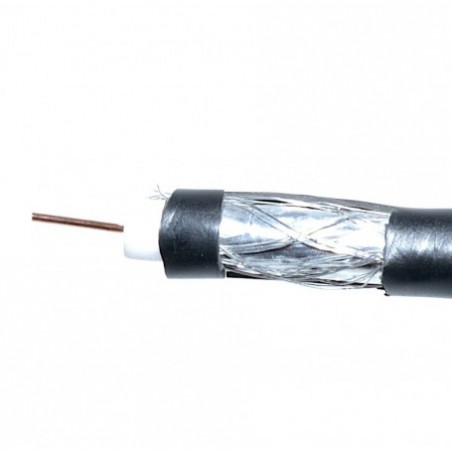 CABLU COAXIAL TV NEGRU RG6U 75 OHM (ALIAJ)